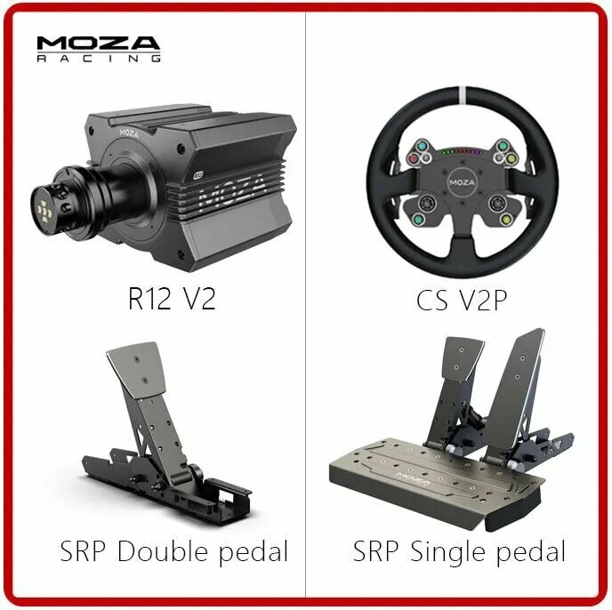 MOZA R12 V2 + CS V2P + R3: Полный набор прямого привода 12 Нм для симуляторов грузовиков и гонок на ПК