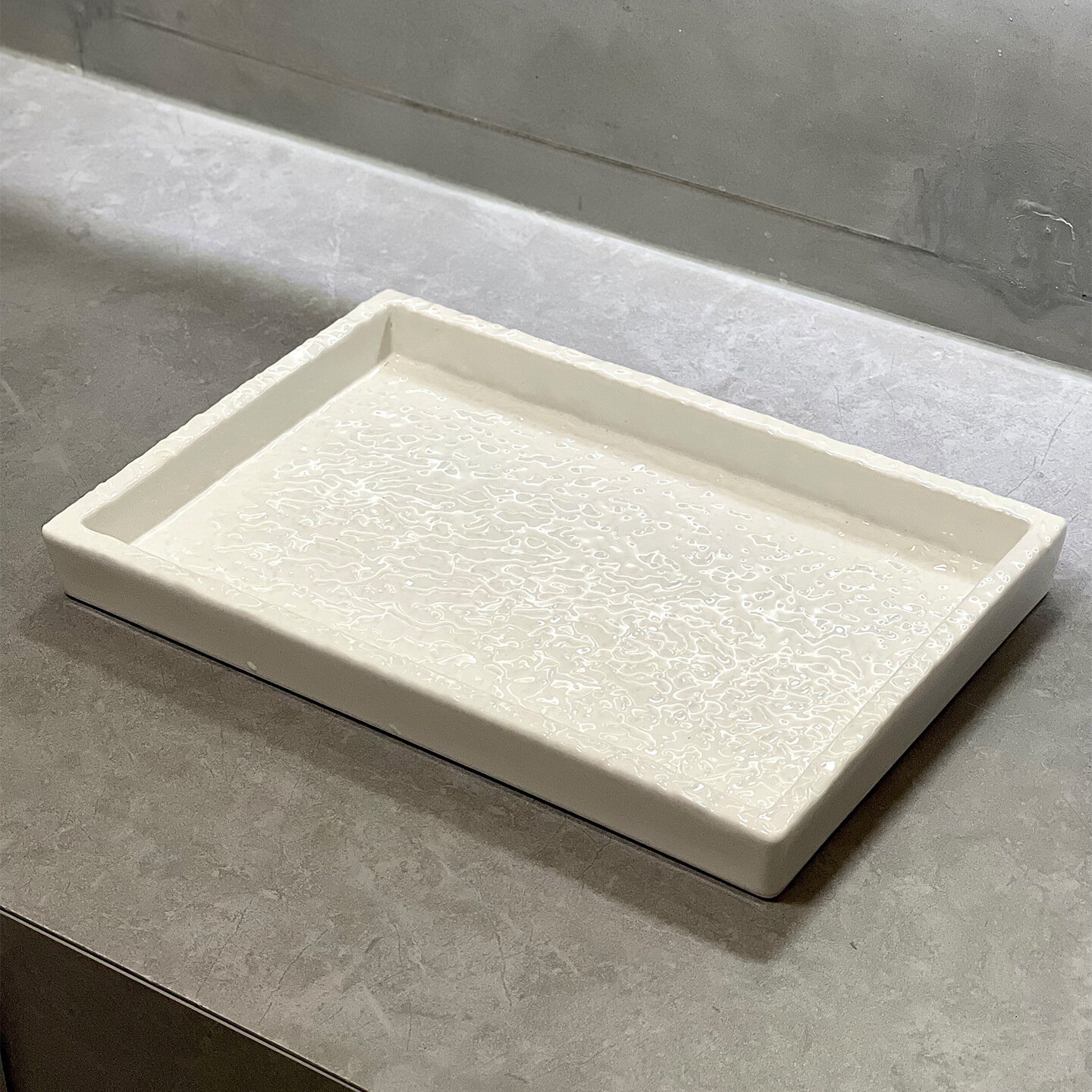 Поднос для хранения в ванной, роскошный керамический поднос для косметики, ароматерапии в отеле