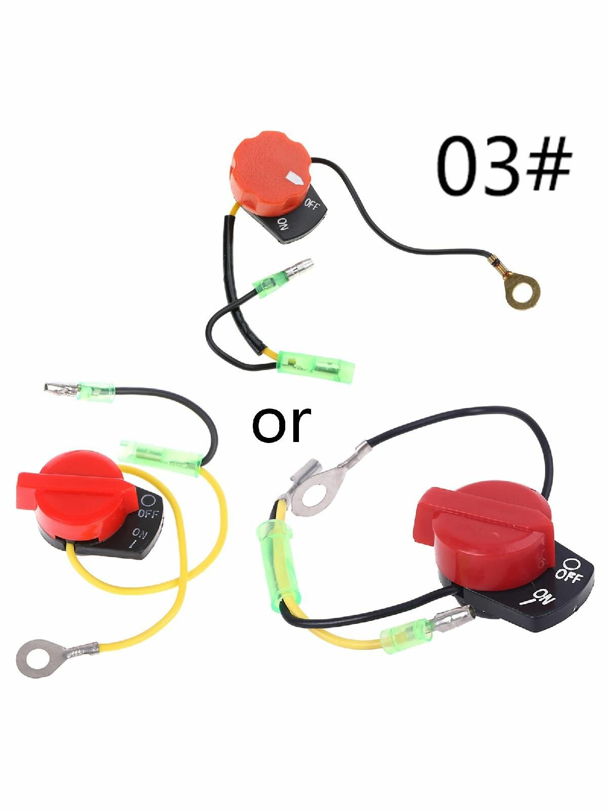 Выключатель зажигания двигателя для Мотоблока Культиватора Снегоуборщика Газонокосилка,3 разъема,