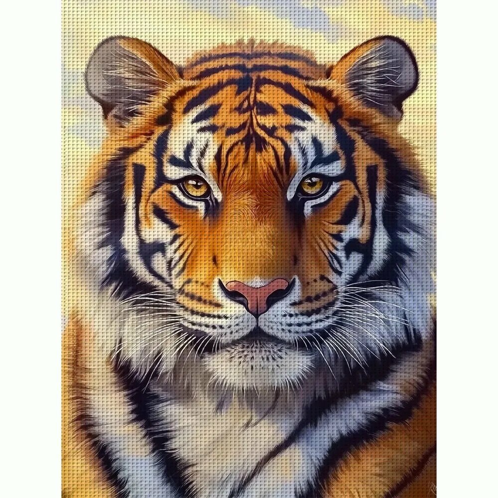 Набор для вышивания,30X40CM,14CT, тигр