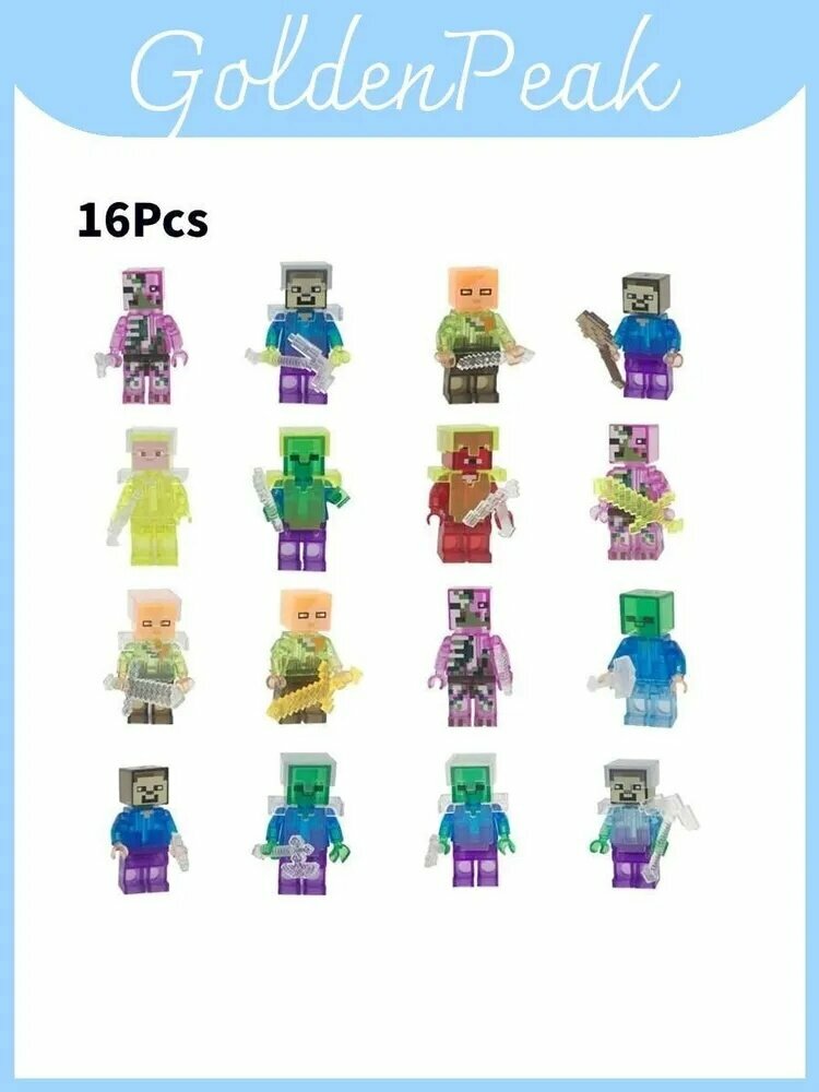 Пластиковая игрушка lego iron golem steve him303, набор для сборки, стиль b