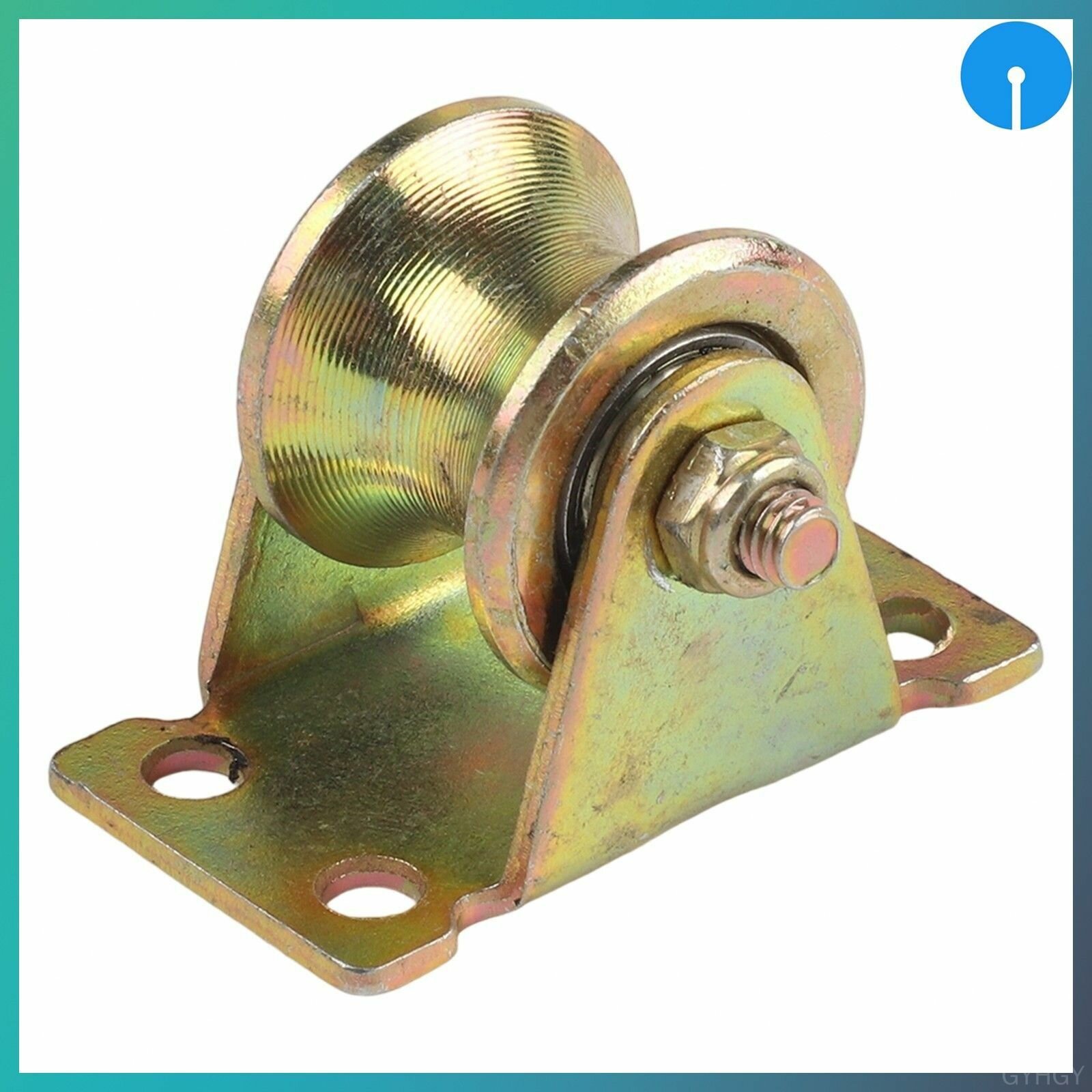 Блок шкивов U-образный с одним колесом из нержавеющей стали: грузоподъемность 210 кг, бесшумный, плавный ход, для троса 3-10 мм, крепление к дереву, стене и металлу, с 4 саморезами.