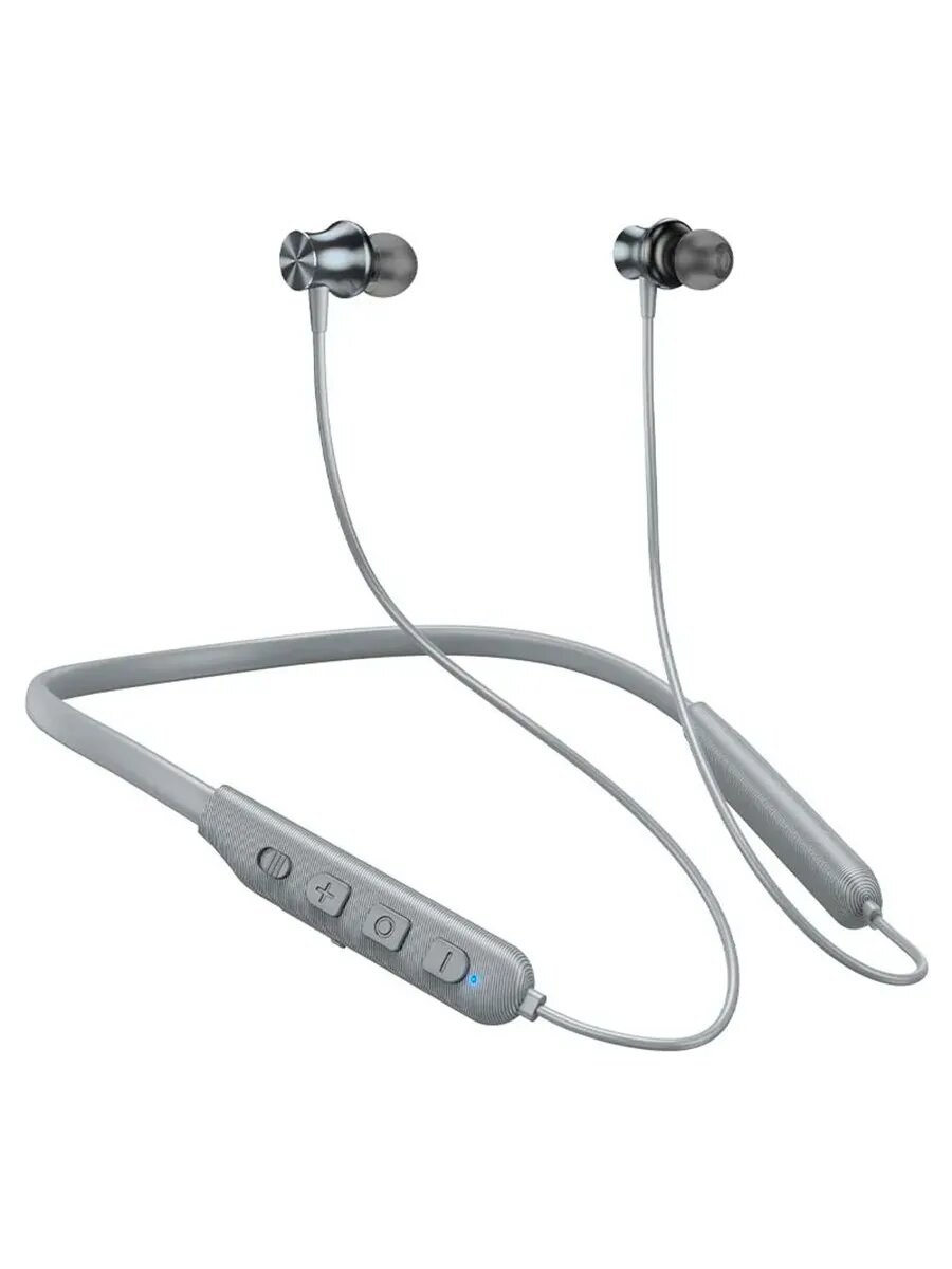 Наушники Bluetooth с микрофоном Hoco ES64, магнитные, цвет серый / беспроводные на шею