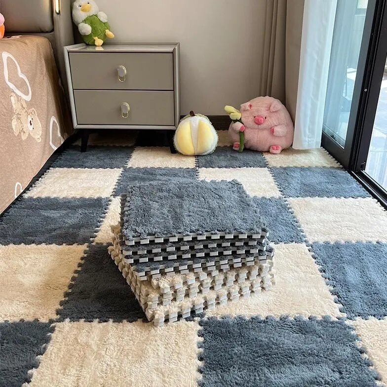 Мат спортивный, 30x30x1 см, нескользящее, оставаться в тепле, EVA,10 таблеток