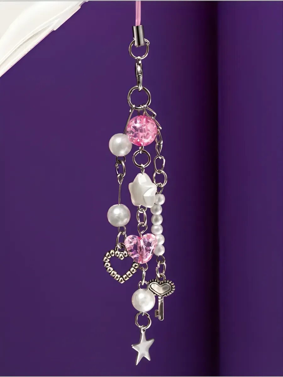 Брелок на телефон из бусин подвеска на чехол iphone 17