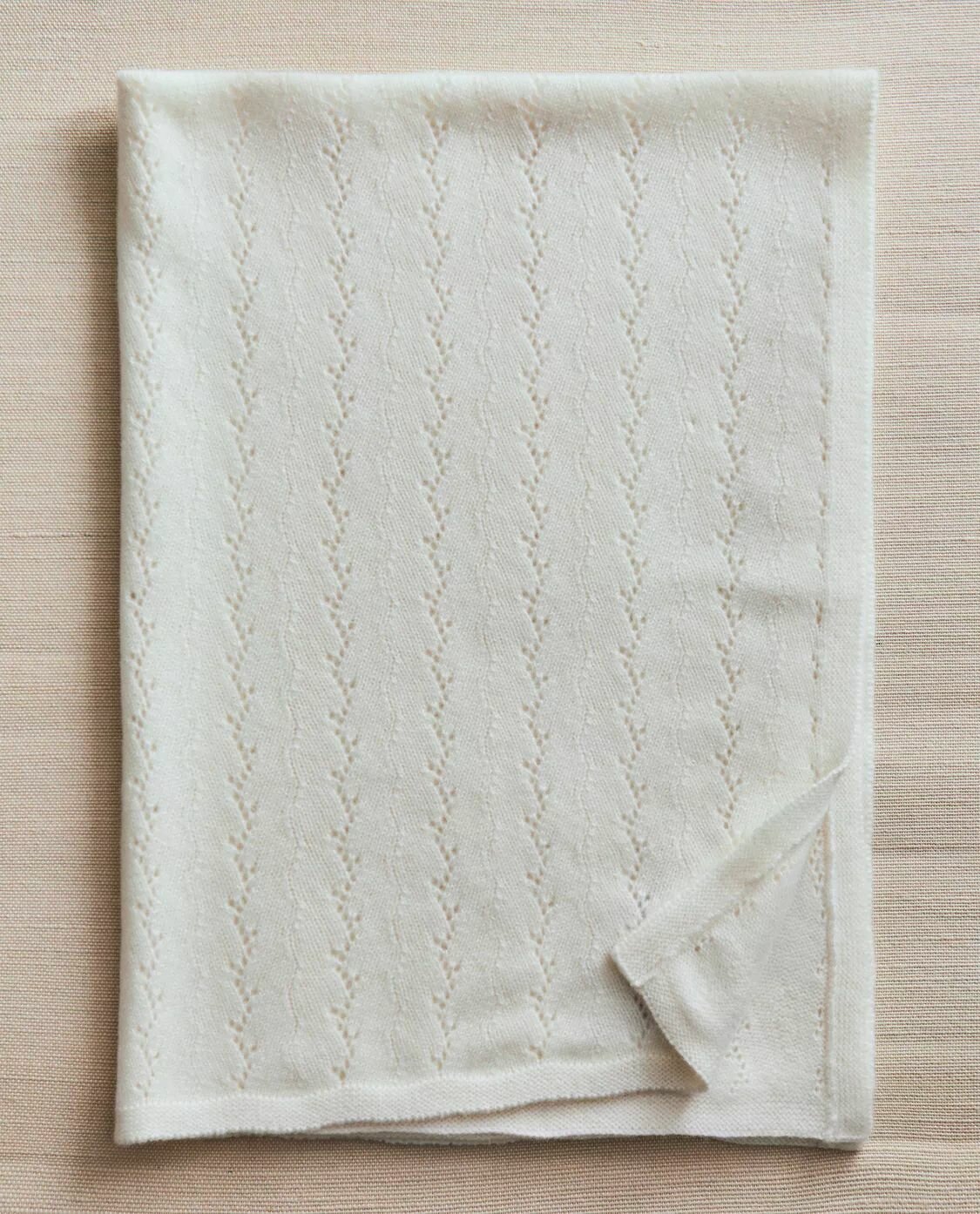 Детский ажурный кашемировый плед ZARA HOME 1622/004/712 - 70 x 100 см, цвет экрю