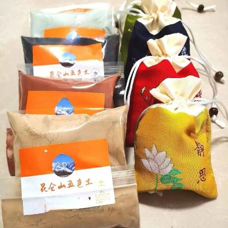 Аутентичная пятицветная глина Куньлунь, натуральная необработанная пятицветная глина, кухня, северо-западное огненное сжигание, открытие Тяньмэня, новоселье, недостающий уголок