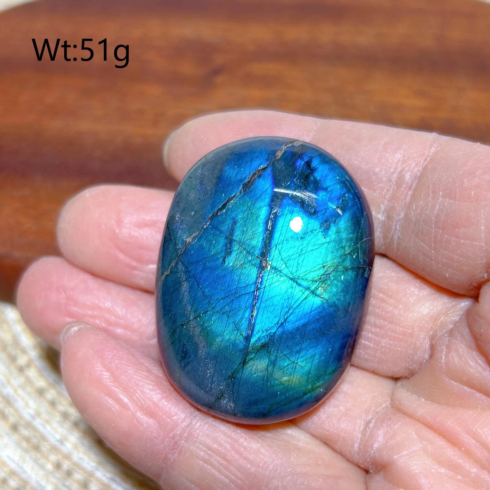 Синий лабрадорит, камень для дома 19