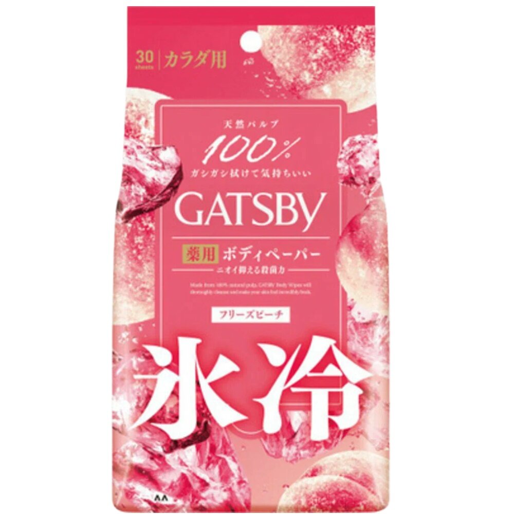 Мужской дезодорант-антиперспирант Mandom в форме салфеток, Gatsby Deodorant, Персиковый бриз, 30шт