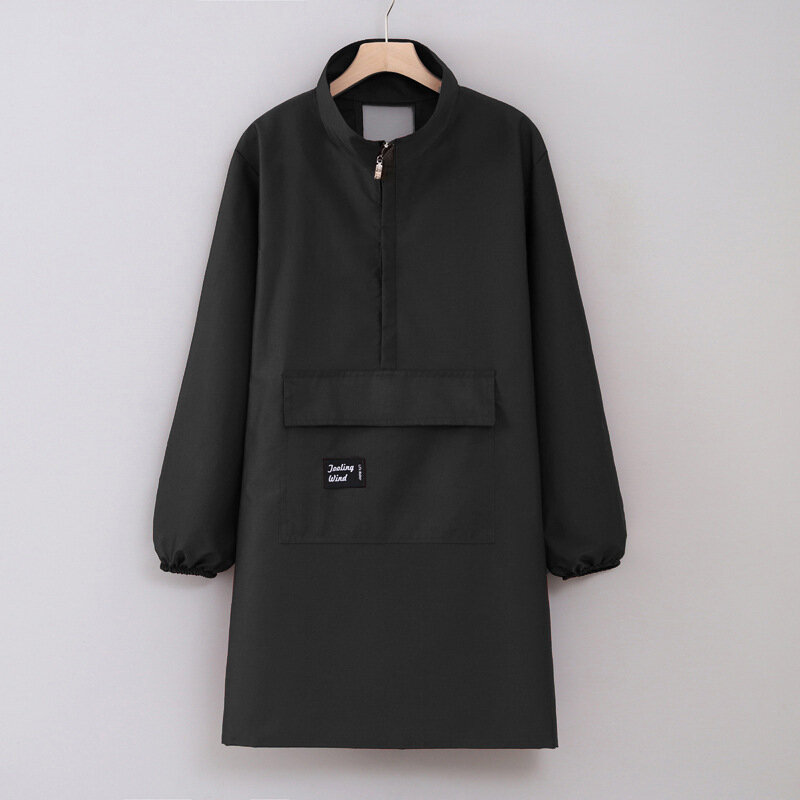 Фартук для взрослых, водонепроницаемый, для кухни, домашнего использования, простой фартук на талии, женский с длинным рукавом, верхняя одежда, работа, выпечка, рабочая одежда