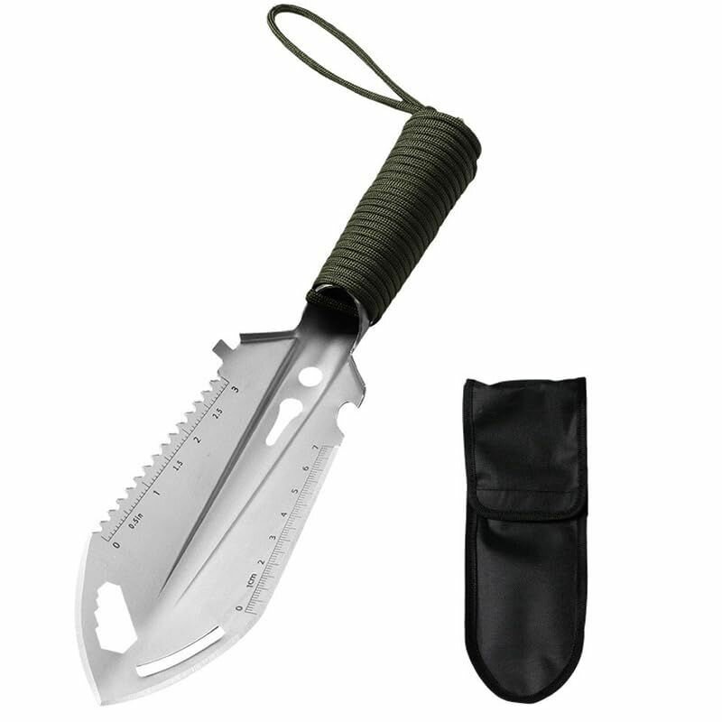 Yaojieshangmao Лопатка тактическая многофункциональная 9 в 1 + чехол- подсумок В подарок ; мультитул