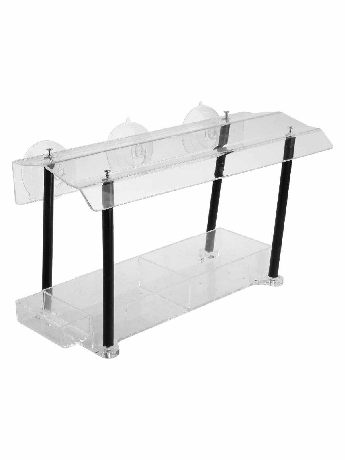 Прозрачная акриловая кормушка для птиц с прочными оконными присосками и поддоном