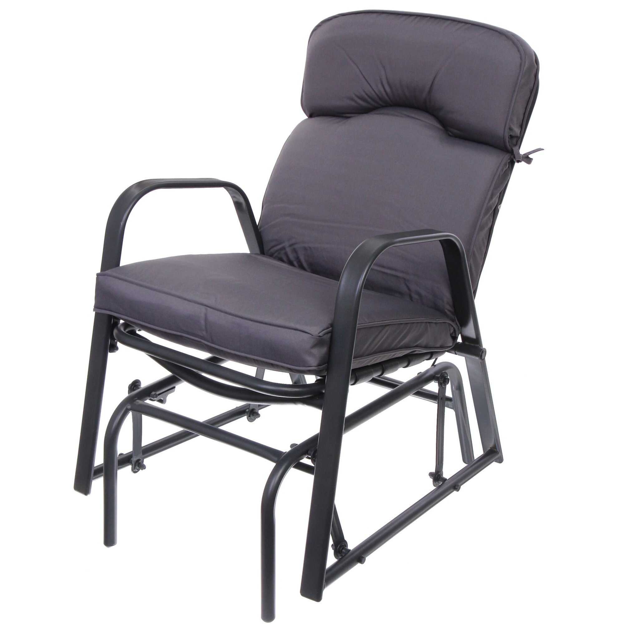 Кресло-маятник «Аристократ» для дачи и сада, 56х75х88 см, чёрно-серое, металл/текстиль, нагрузка 120 кг