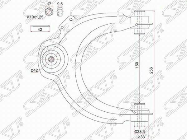 Рычаг передний верхний SAT ST-51460-SDA-023 HONDA ACCORD 02-LH