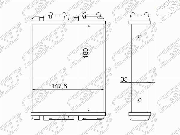 Радиатор отопителя салона SAT ST-DTJ5-395-0 Nissan Atlas F 92-07 / Diesel Condor 91-
