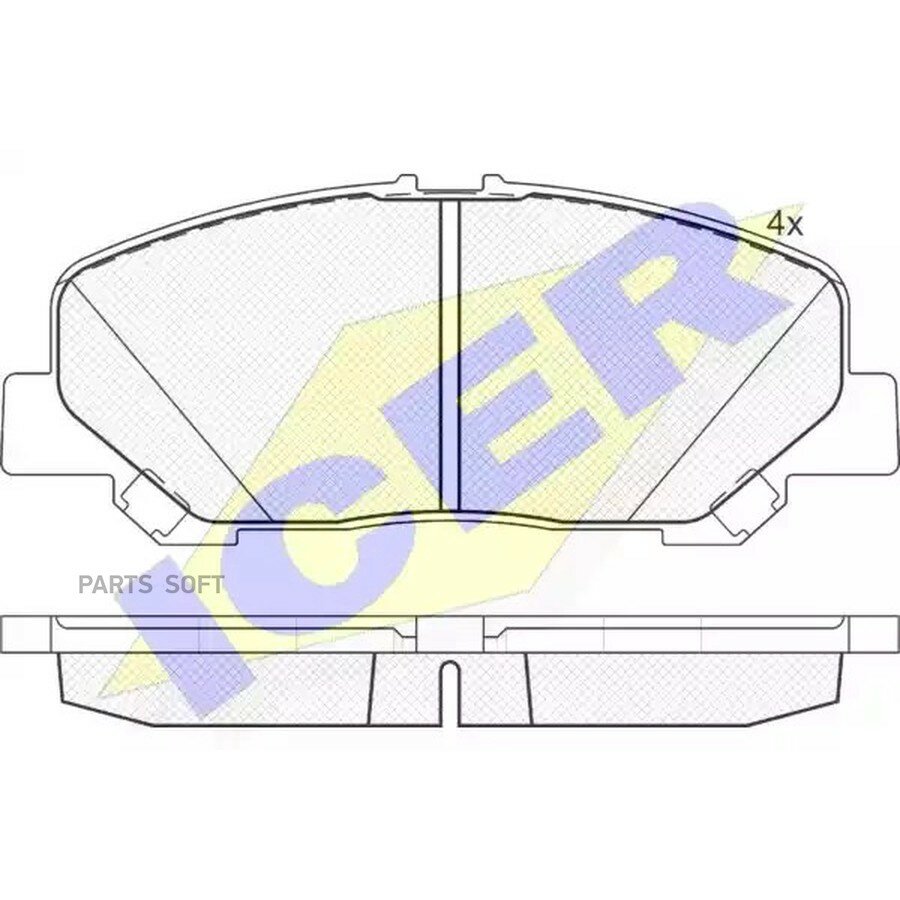 ICER 181897 Колодки торм. дисков. Toyota PREVIA 2.4 3.5