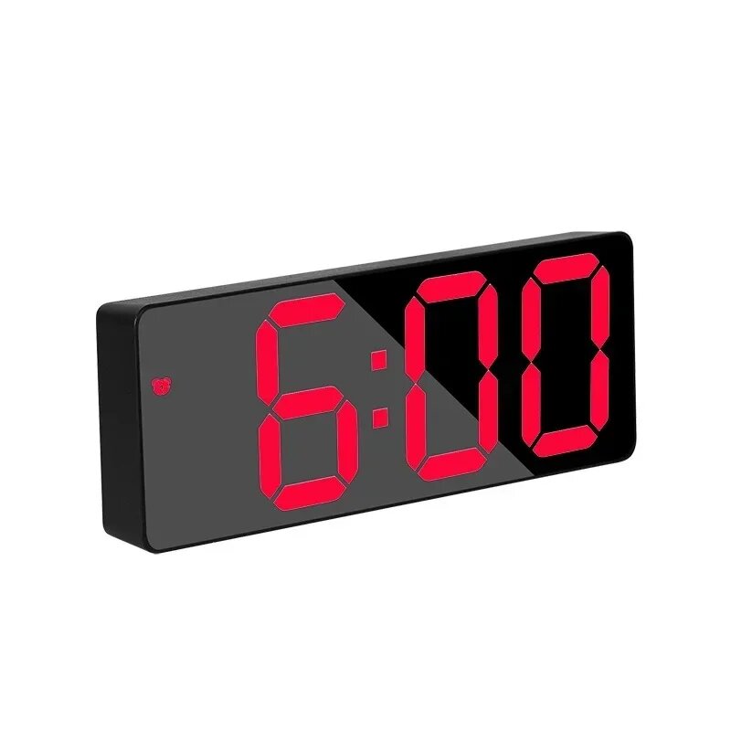 Настольные часы LED 6:00, Черный/Красный
