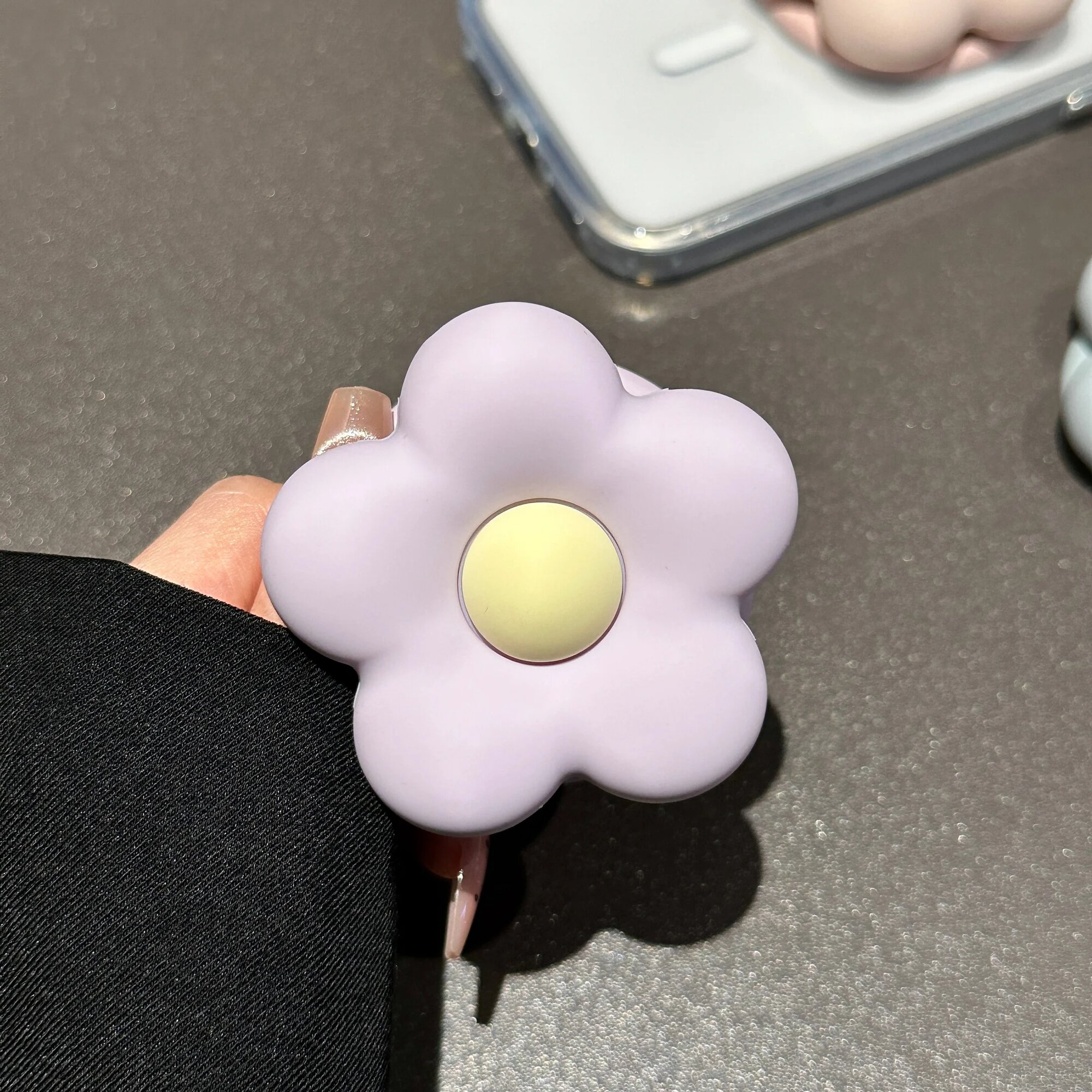Силиконовый держатель для телефона с цветком, Light Purple