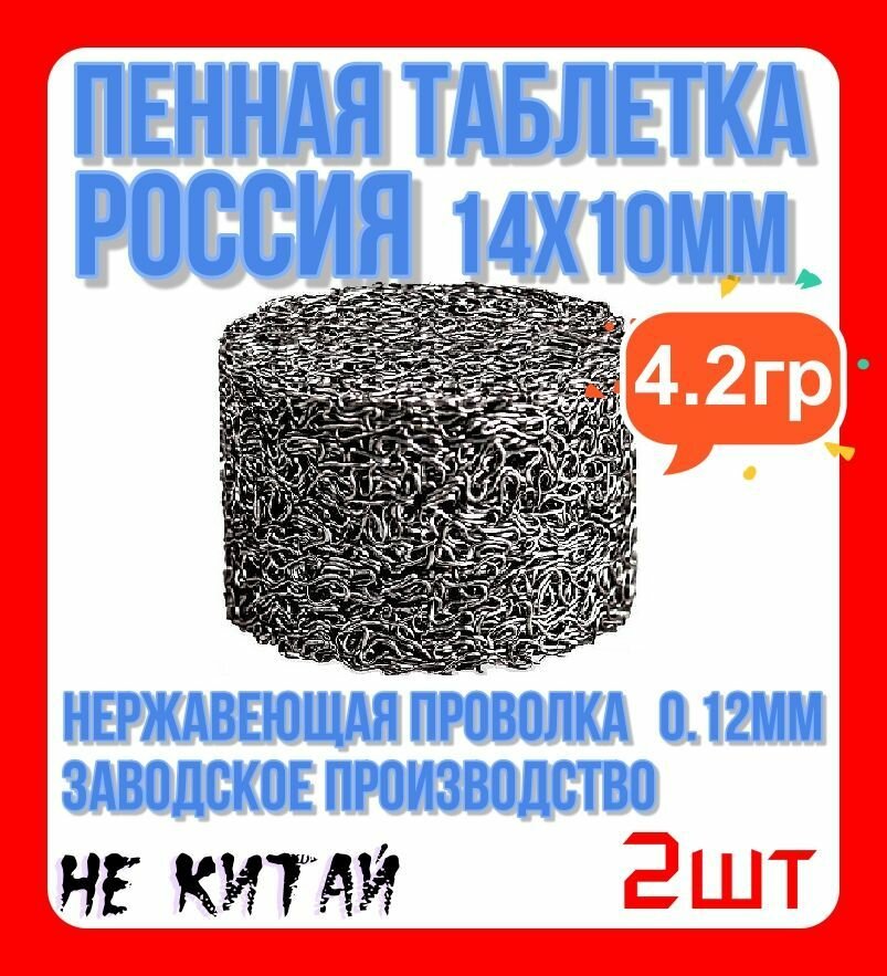 Сетчатый фильтр, пенная таблетка для пеногенератора, мойка высокого давления-2шт.