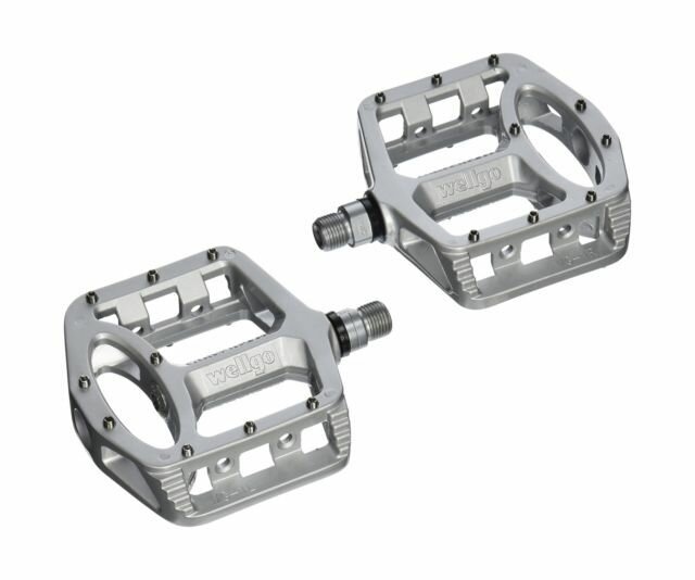 Педали WELLGO DH, BMX, MG-1 серый, магниевый корпус, промышленный подшипник. ось cr-mo, съемные шипы