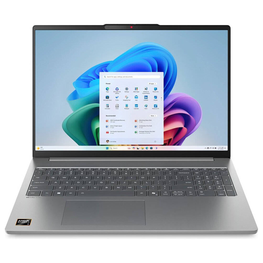 Ноутбук Lenovo Xiaoxin 16 AHP10R, Ryzen 7 H255/16Gb/SSD512Gb/Radeon 780M/16" 1920x1200 IPS/Windows11/серый