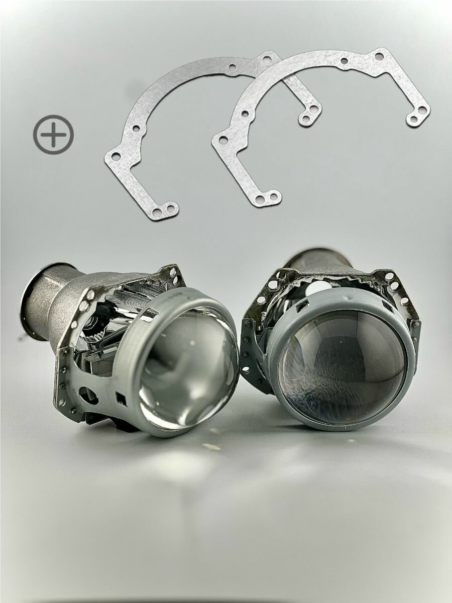 Би-галоген (лед/ксенон) линзы для Mazda CX-9 I (2006 - 2012 г. в.) тип HELLA 3R цоколь H7/D2/D4 / ближнего и дальнего света в автомобильные фары / Би галогенные модули комплект 2шт