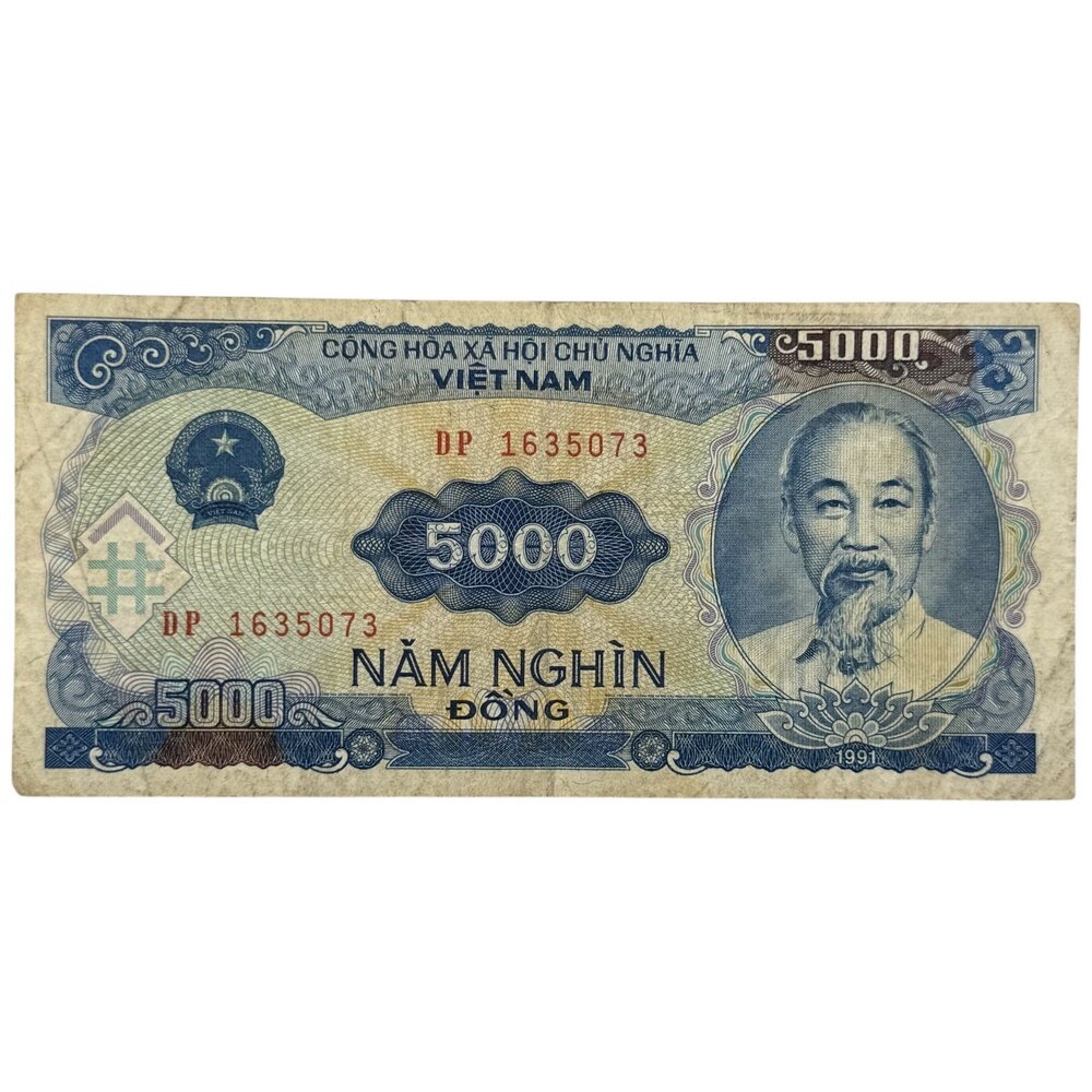 Вьетнам 5000 донгов 1991 г. (Серия DP)