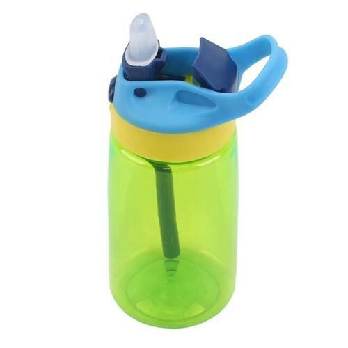 Детский стакан Креативный мультфильм Детский корм Чашка с соломинкой Водонепроницаемый баллон Детский стакан на открытом воздухе Переносной стакан Питьевая вода из стакана (зеленый)