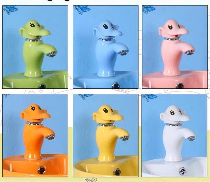 Смеситель из синей керамикиМилый слоненок с головой дракона