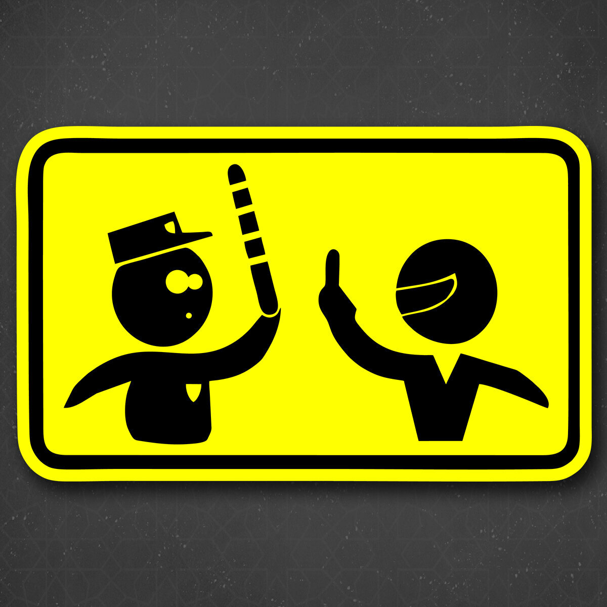 Наклейка на авто "F*ck the police" 24x14 см