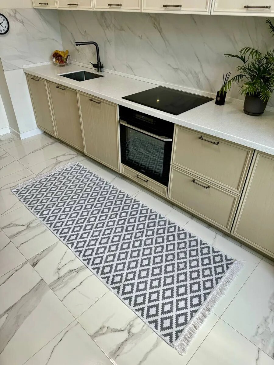 Ковровая дорожка 80х200 см Green Carpet, двусторонний безворсовый килим, Турция