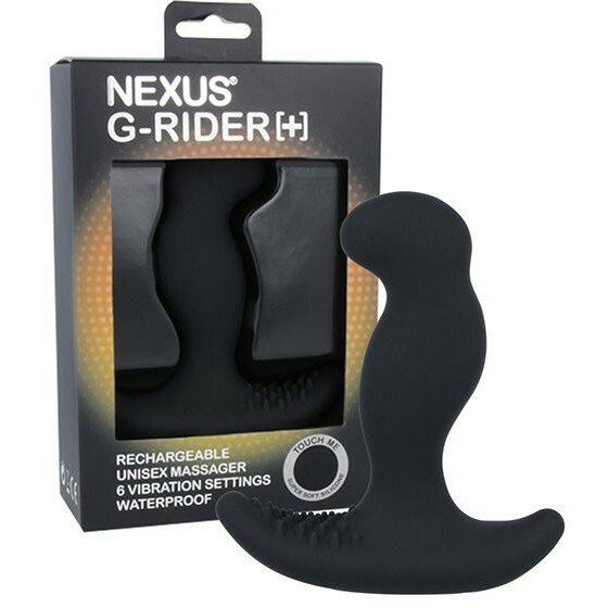 Массажер простаты с вибрацией G-Rider Nexus, цвет черный, длина 12,5 см