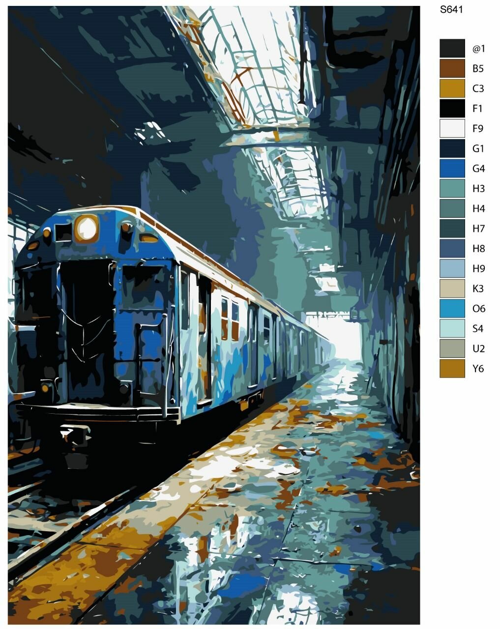 Картина по номерам BRUSHES-PAINTS "Поезд" S-641 40x60 см