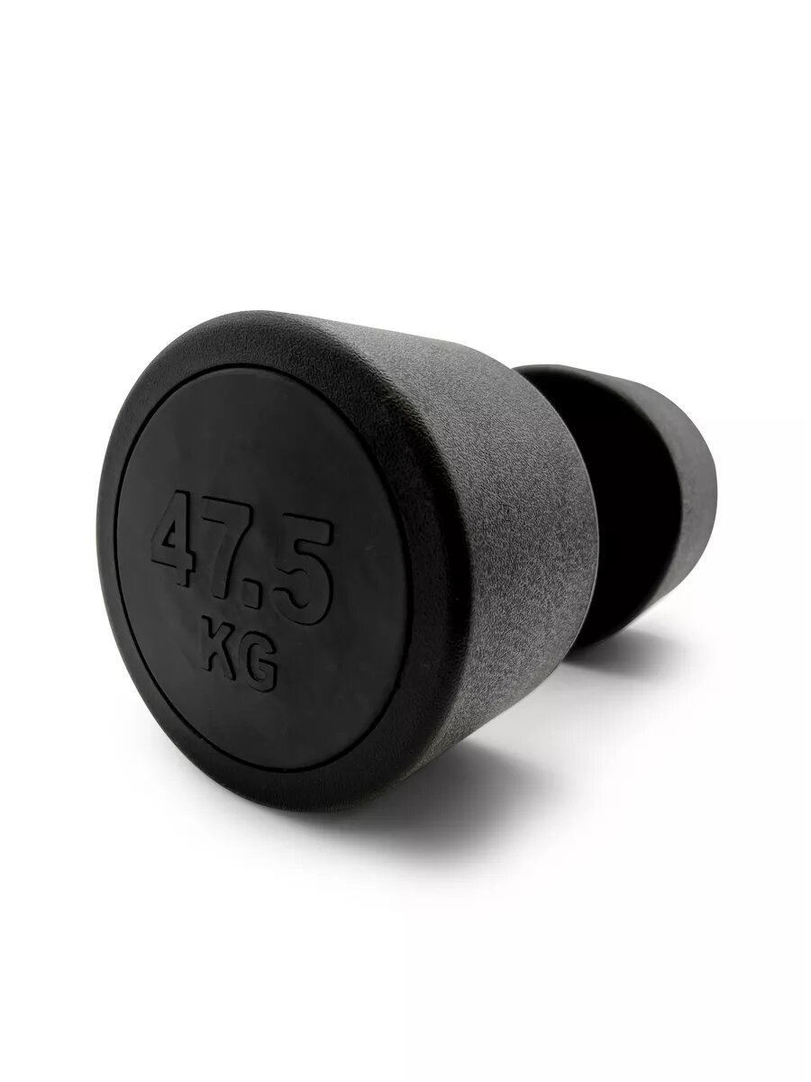 Гантель UNIX Fit про круглая обрезиненная, металлическая спортивная гантель неразборная, 47,5 кг, 1 шт.