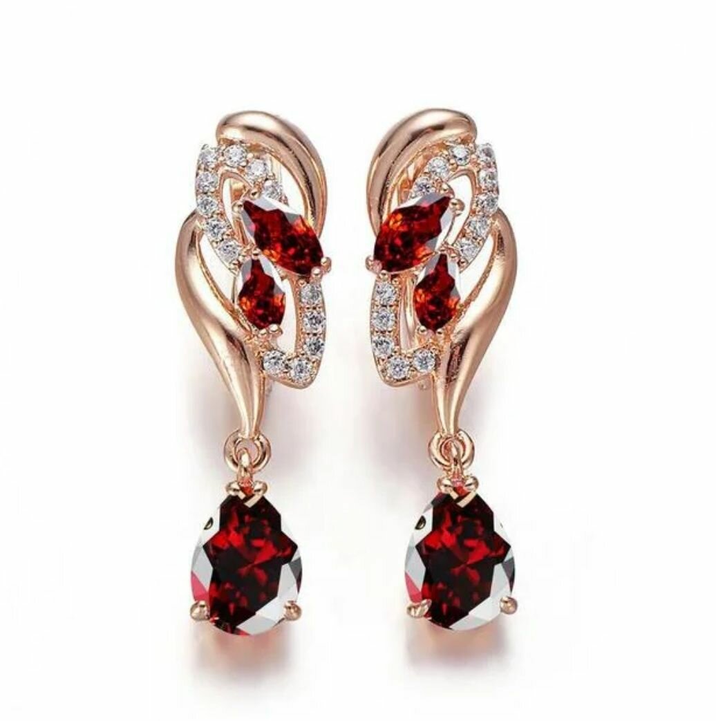 Серьги, искусственный камень