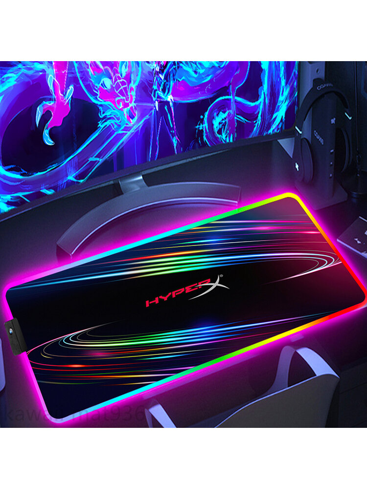 Игровой коврик HyperX "Large Gaming Player", подсветка, нескользящая основа