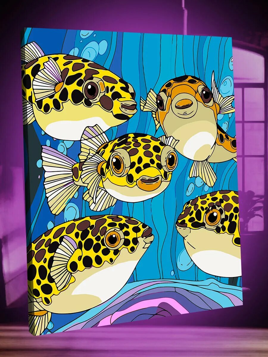 Картина по номерам Рыбы