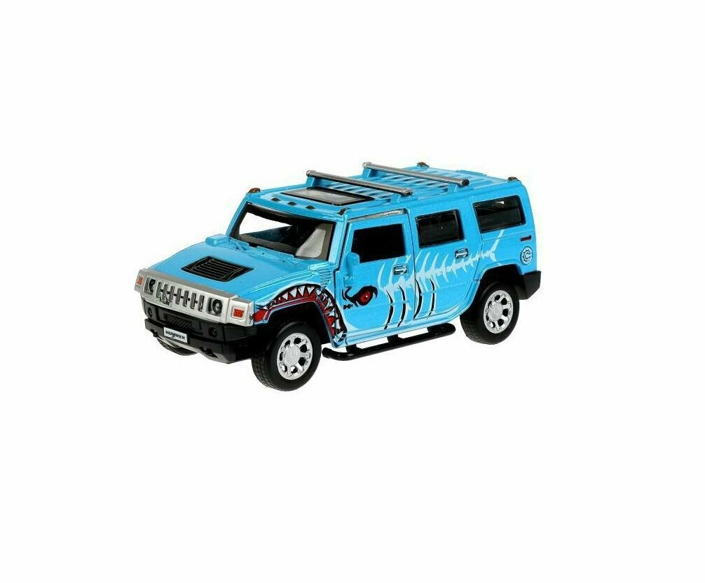 Машина металлическая Hummer H2 хищники 12 см, инерционная, Технопарк