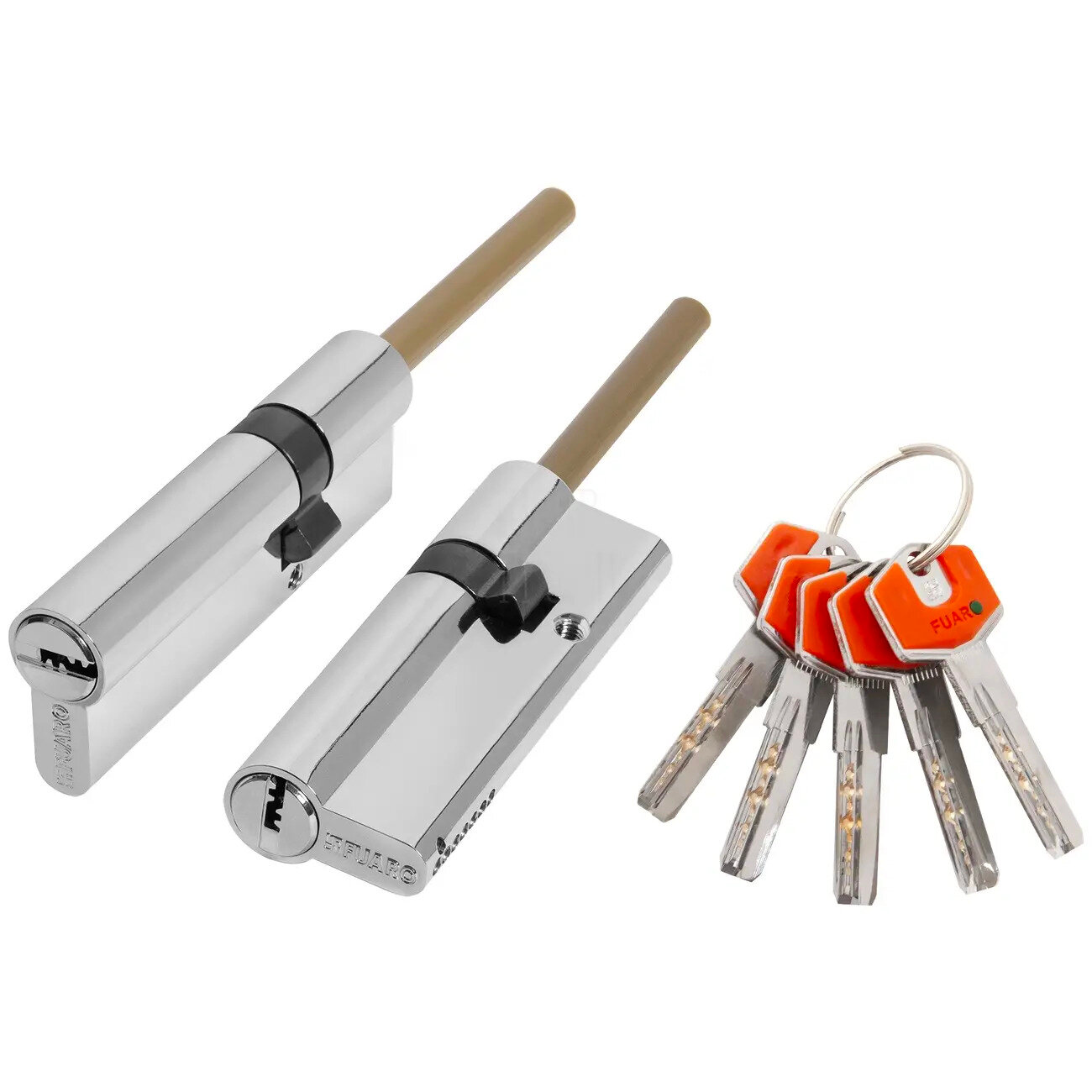 Цилиндровый механизм D-PROTERM507/90 Fuaro (Фуаро) 90 mm (55+10+25) термошток 8х65 мм никель