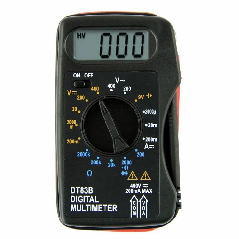 Цифровой Мультиметр S-line DT-83B Компактный мультиметр, тест диодов, прозвон цепей, интегрированные щупы