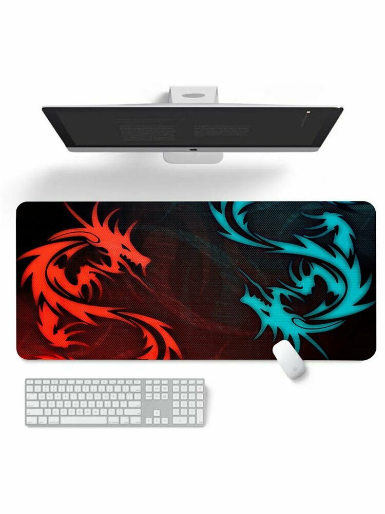 Redragon Настольный ковер с изображением крупномасштабной киберспортивной игры dragon, размер 40x90xxl
