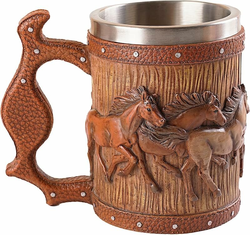 Пивной бочонок "Дракон", дерево, нержавеющая сталь, 15 унций