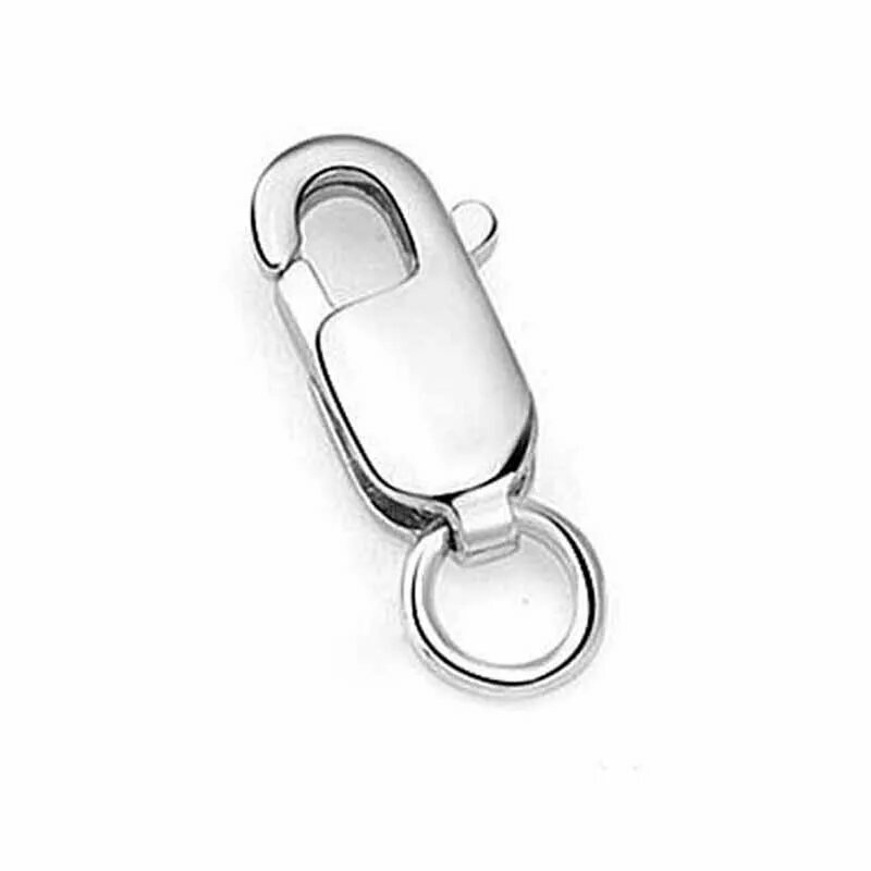 Серебряные застежки-омары 925 пробы для бижутерии 10mm, With Single Ring