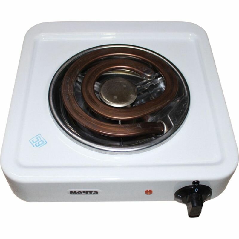 Плита электрическая Мечта 111Т узкая белая (эмалированная сталь, 1 конфорка)