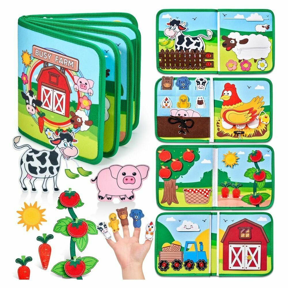 Книжка-игрушка "G-Book", текстиль, 8,27x8,27 дюймов, 0,8 фунтов