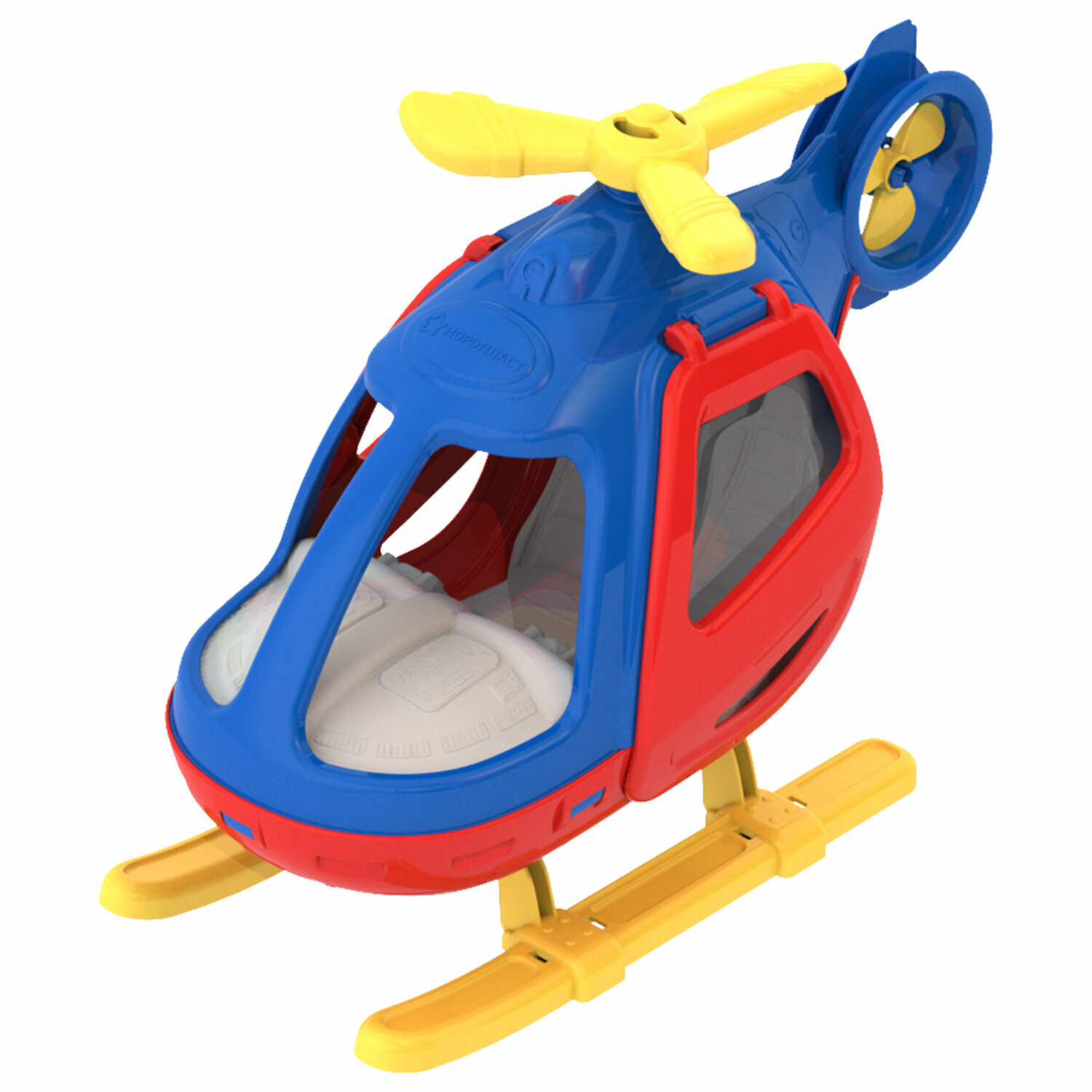 Вертолёт игрушечный "Нордик", пластиковый, 38,8x18,3x28,9 см, цвет сине-красный, нордпласт, 394/1