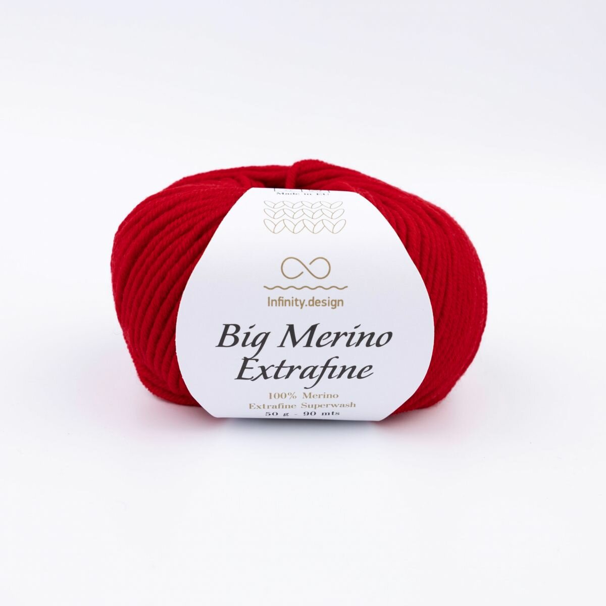 Пряжа для вязания Infinity Design Big Merino Extrafine (4219 Red) 1 моток