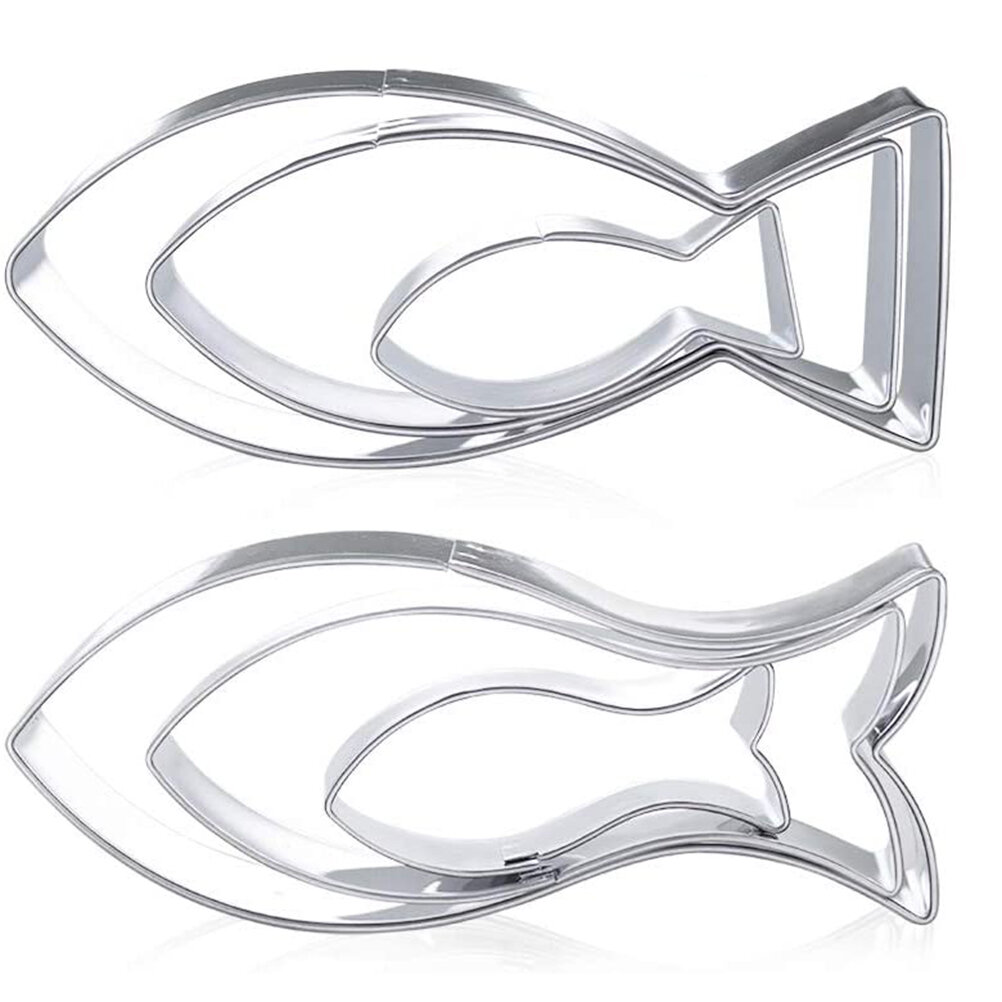 6 шт./набор из нержавеющей стали, формочки для печенья в форме рыбы, формочки для печенья в форме рыбы, формочки для выпечки