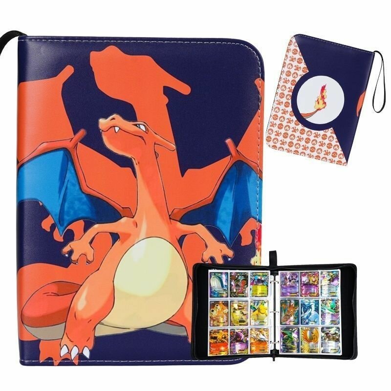 Набор карт Amazon Explosion Pokémon, огнедышащий дракон, 9 ячеек, 50 страниц