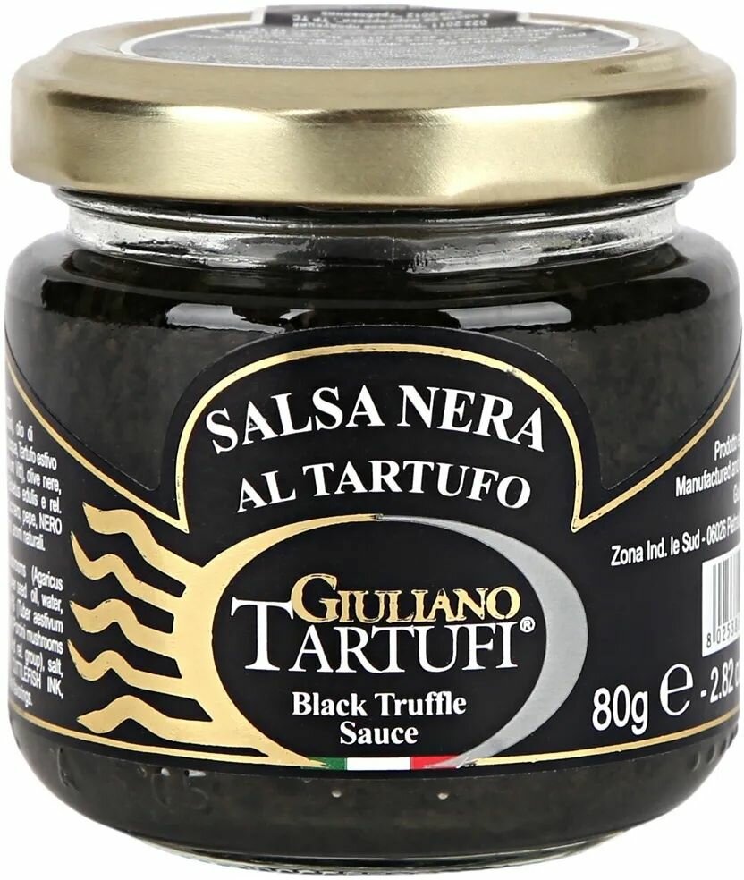 Соус грибной трюфельный (трюфельная паста) с чернилами каракатицы Salsa Nera al Tartufo, Giuliano Tartufi, Италия, 80 г
